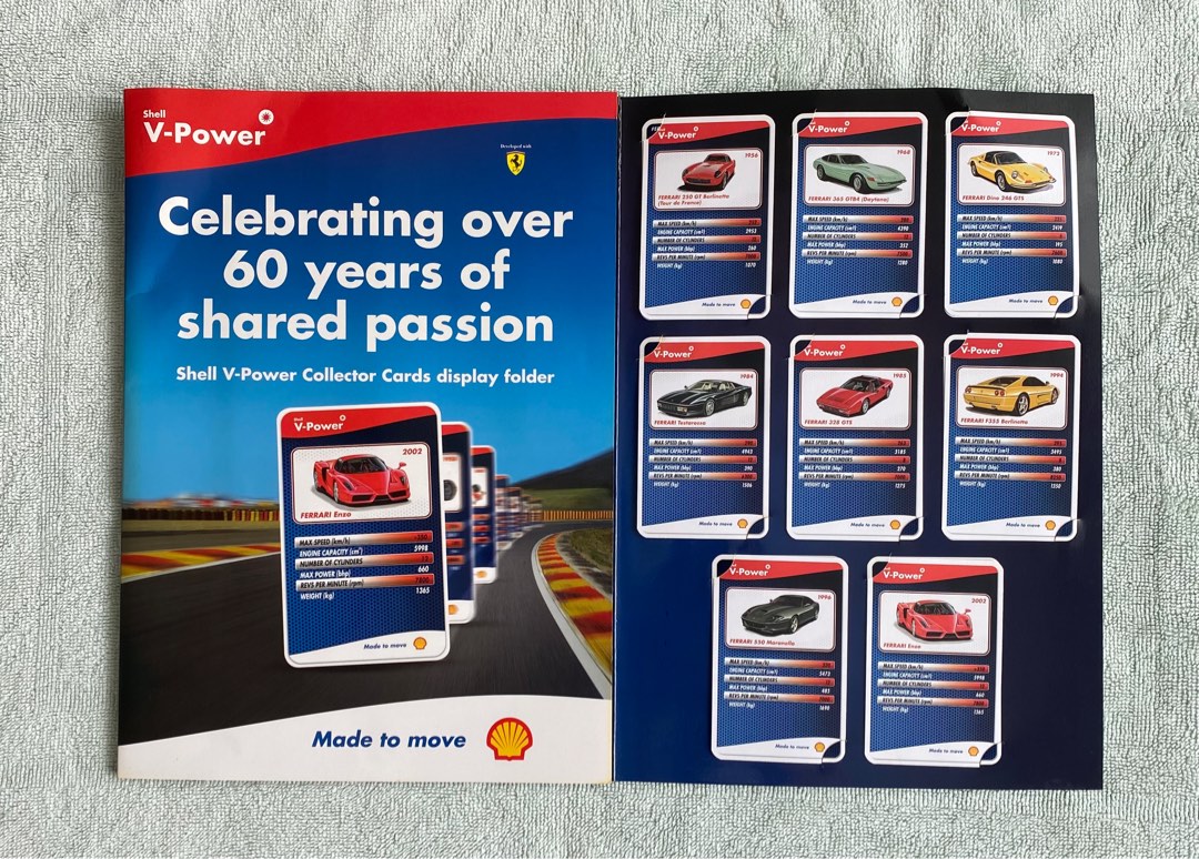 X’mas Sale - Limited Edition Ferrari Cars Shell V-Power Collector Cards ...