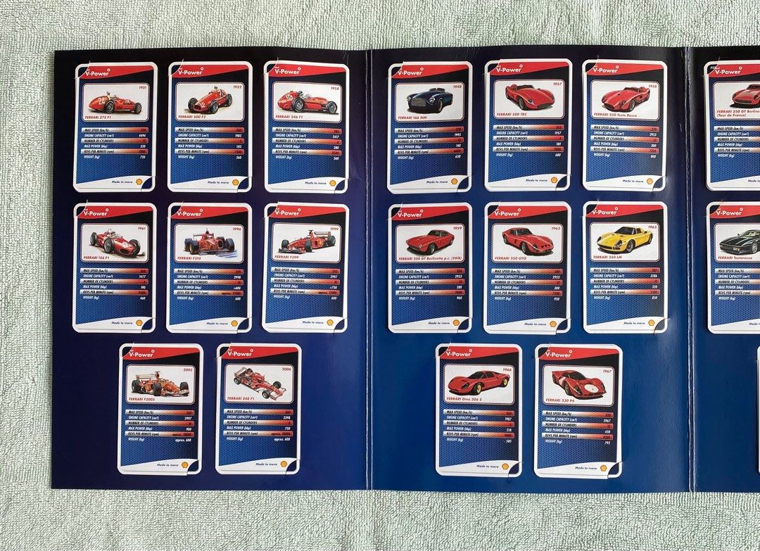 X’mas Sale - Limited Edition Ferrari Cars Shell V-Power Collector Cards ...