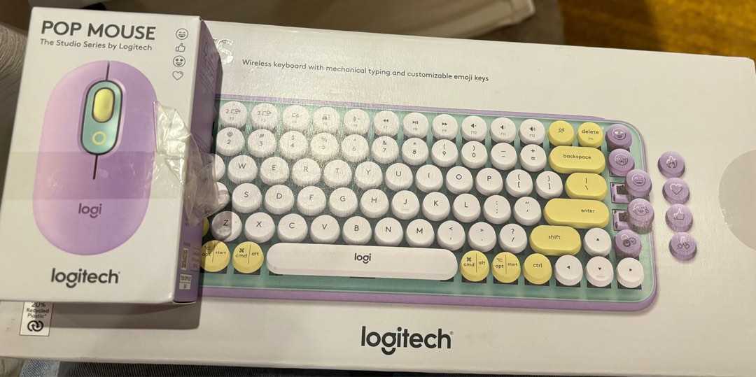 Logitech POP mechanical keyboard with POP mouse, Computers & Tech ...