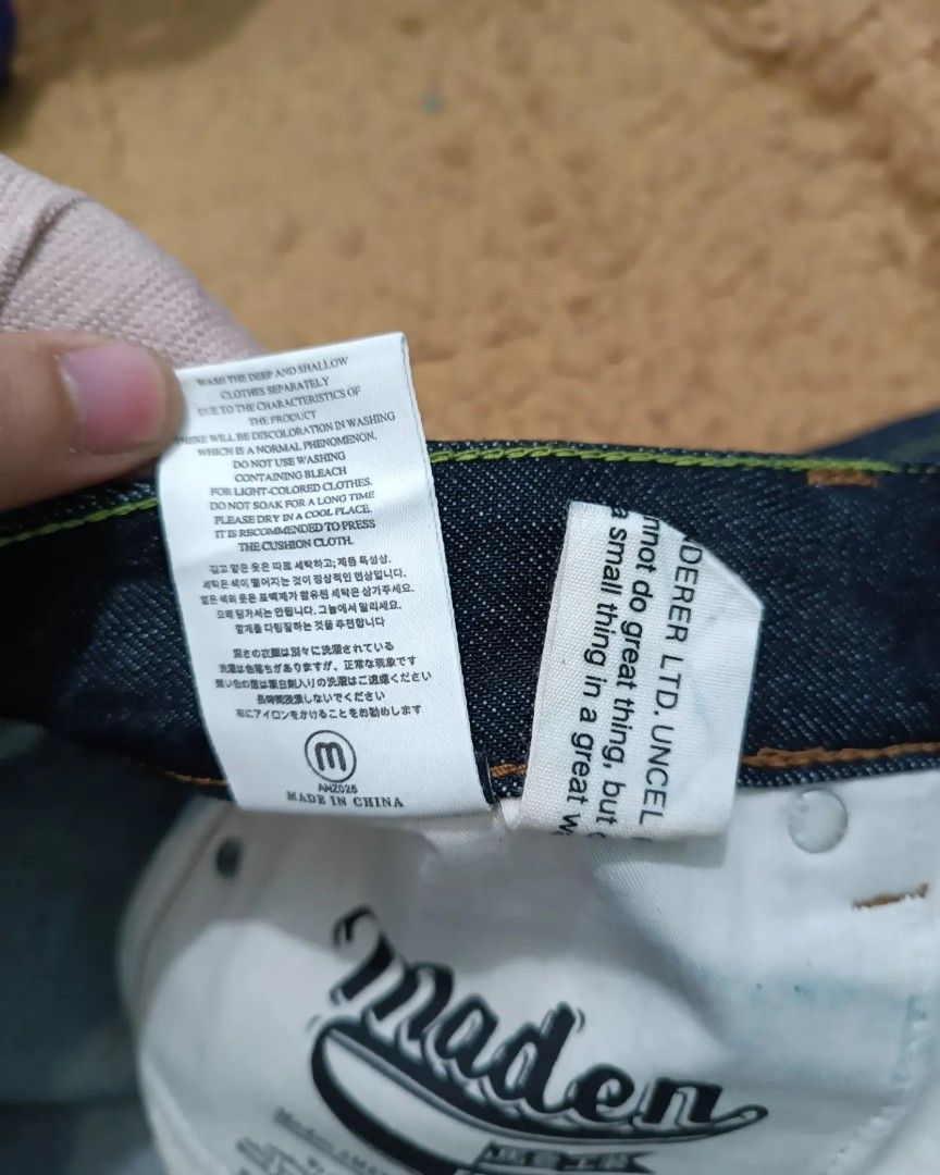 Maden Uncle Fu selvedge jeans, Men's Fashion, Bottoms, Jeans on Carousell