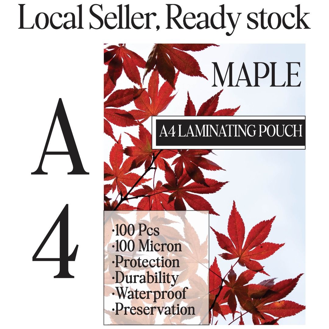 Maple High Quality Laminated Sheet / Laminating Pouches A4 / A3 100 ...