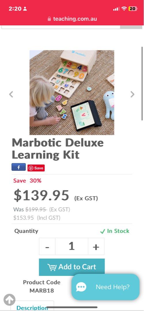 Marbotic Deluxe Learning Kit, Hobbies & Toys, Toys & Games on Carousell