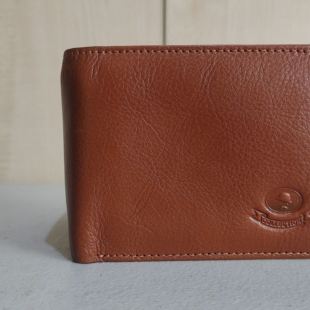 McJim Milled Vegetable Tanned Leather Bi-fold Wallet, Men's Fashion ...