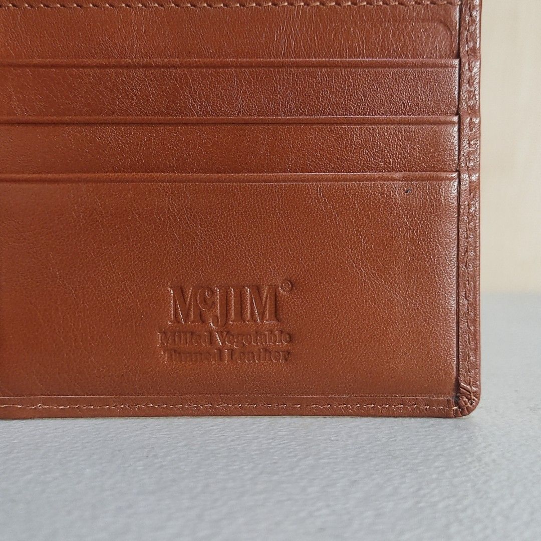 McJim Milled Vegetable Tanned Leather Bi-fold Wallet, Men's Fashion ...