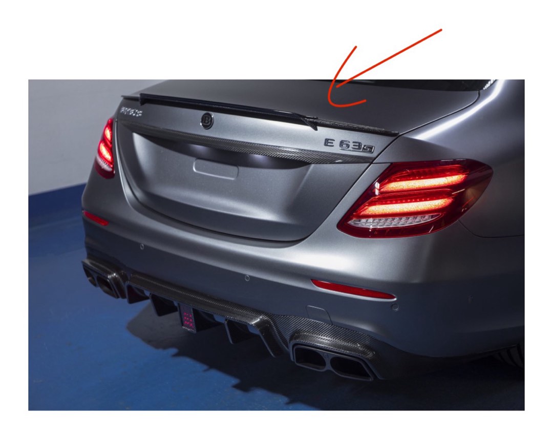 Mercedes W213 Brabus Style Rear Spoiler Lip Carbon Fibre E200 E220d ...