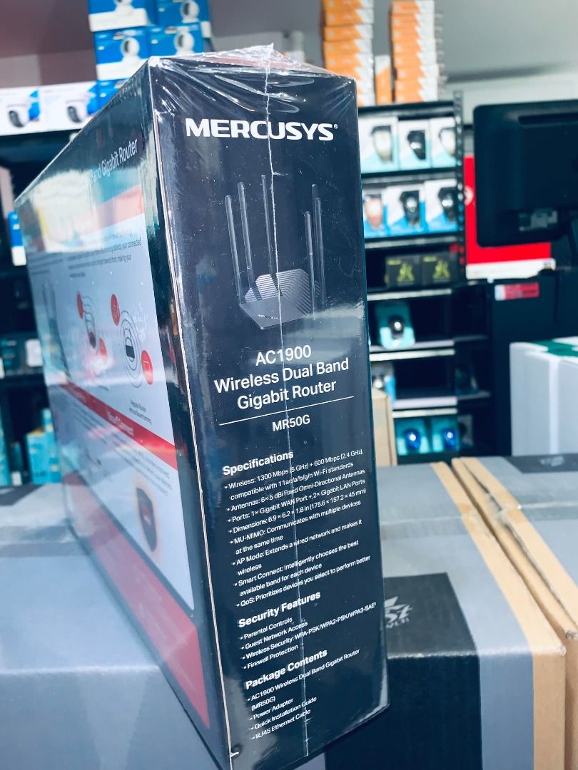 Mercusys MR50G AC1900 Wireless WiFi Dual Band Gigabit Router, Computers ...