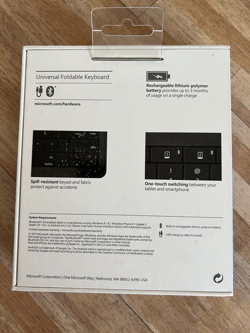Microsoft Universal Foldable Keyboard, Computers & Tech, Parts & Accessories, Computer Keyboard ...