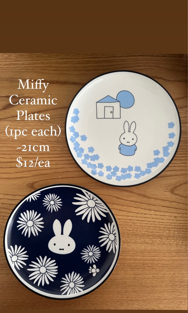 Miffy Plates, Furniture & Home Living, Kitchenware & Tableware ...