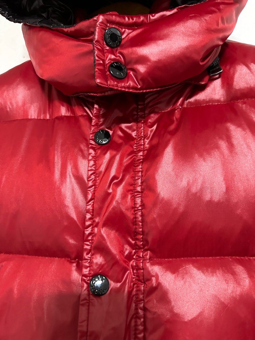 Moncler red puffer kids, Babies & Kids, Babies & Kids Fashion on Carousell