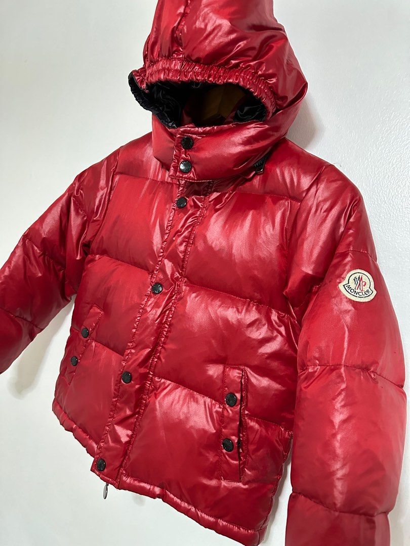 Moncler red puffer kids, Babies & Kids, Babies & Kids Fashion on Carousell