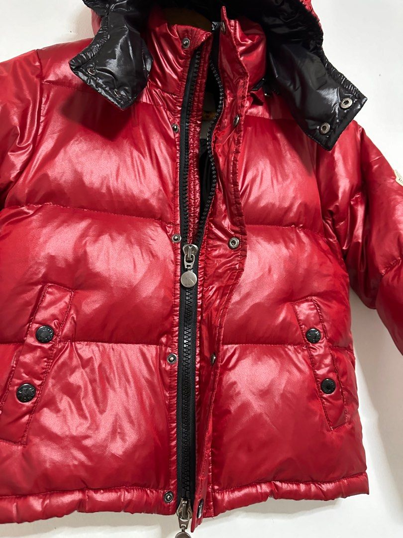 Moncler red puffer kids, Babies & Kids, Babies & Kids Fashion on Carousell