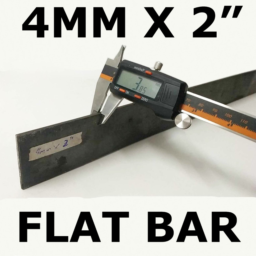 MS FLAT BAR 4MM X 2" X 1/2 METER MILD STEEL ...