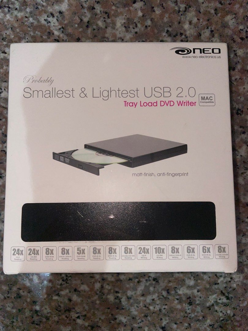 NEO USB 2.0 Tray Load DVD Writer, Computers & Tech, Parts & Accessories ...