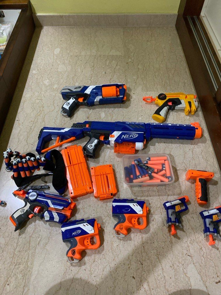 Nerf Guns (package including everything in photo), Hobbies & Toys, Toys ...