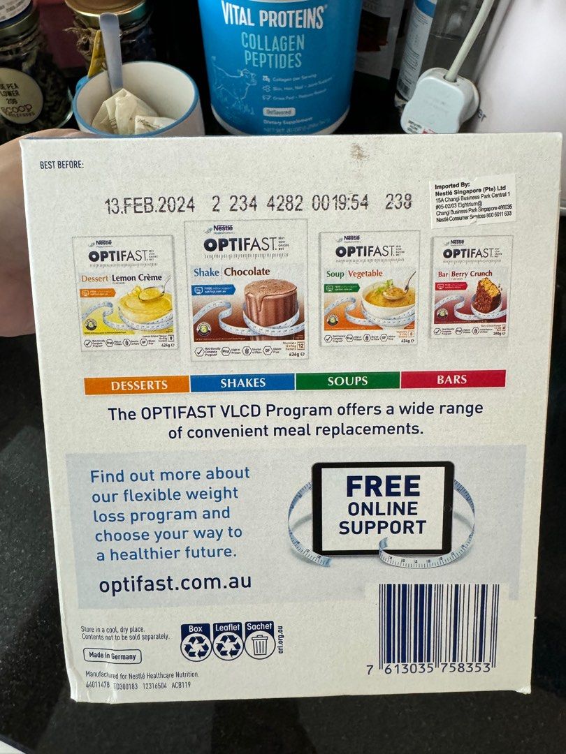 Nestle Optifast (Vanilla & Chocolate), Health & Nutrition, Health ...