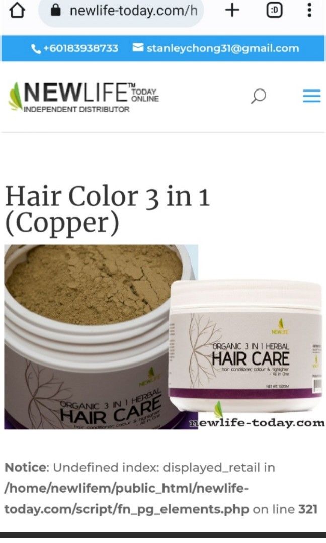 NEWLIFE HENNA HAIR DYE POWDER, Beauty & Personal Care, Hair on Carousell