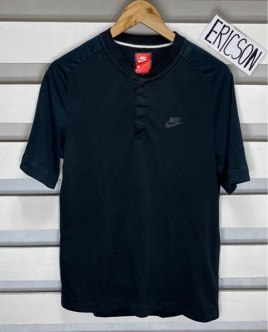NIKE chinese collar tee, Men's Fashion, Tops & Sets, Tshirts & Polo ...