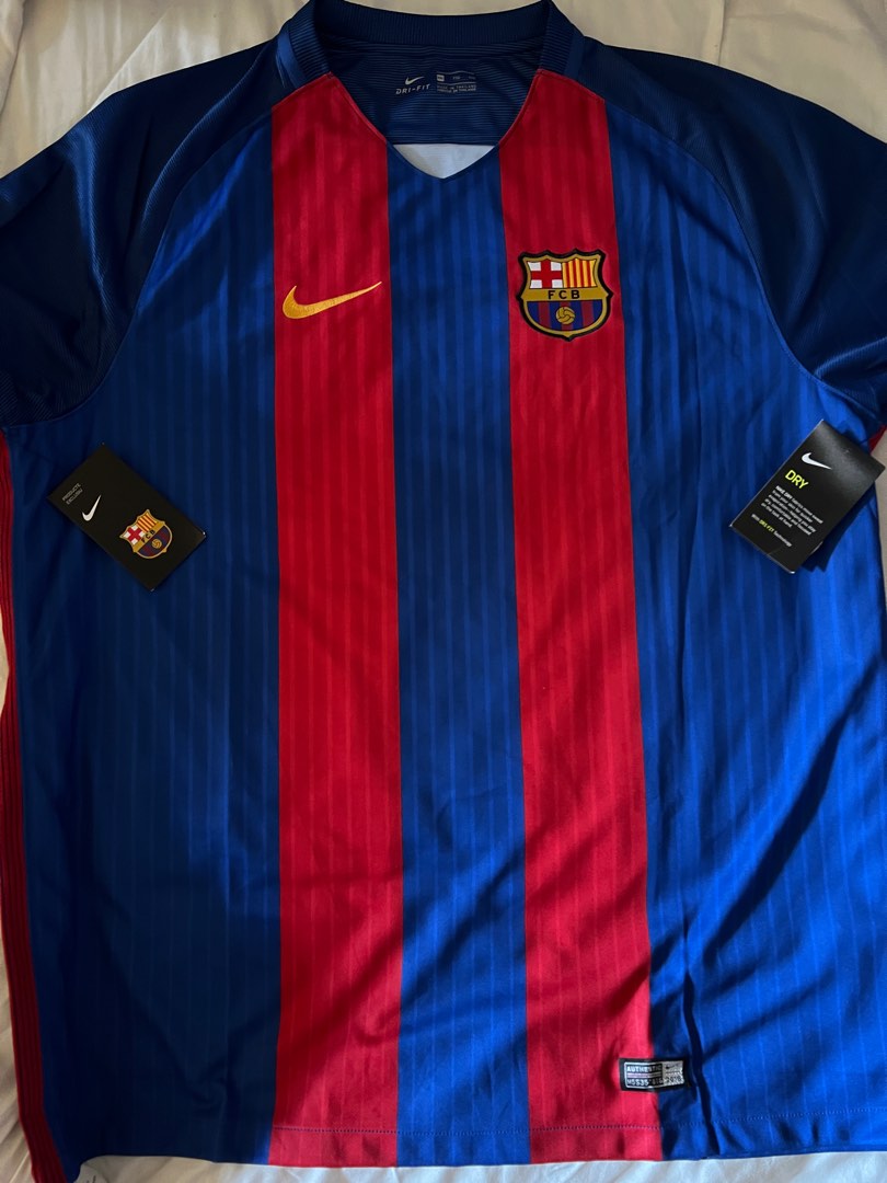 Nike FC Barcelona 2016 football jersey official merch, Men's Fashion ...
