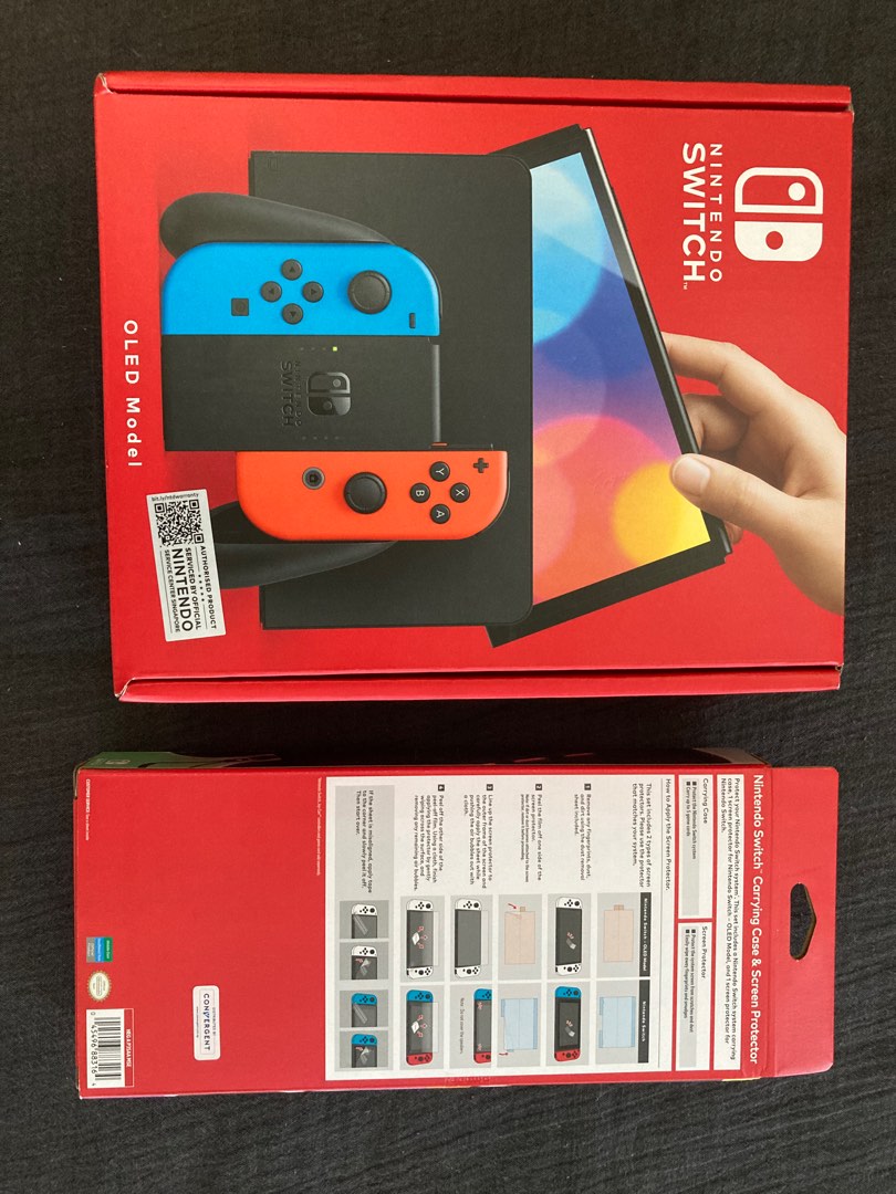 Nintendo Switch OLED model , with case and protector, Video Gaming ...