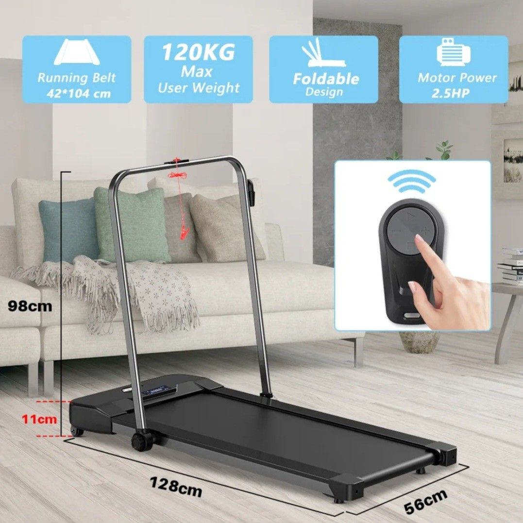 OneTwoFit 2.5HP WalkingPad 12km/h Professional Foldable Treadmill Home Gym Fitness OT0348 ...