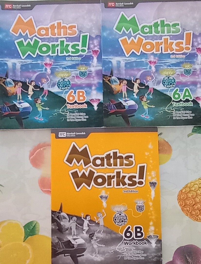 P6 Maths Works 3rd edition textbook and workbook 6A and 6B PSLE ...