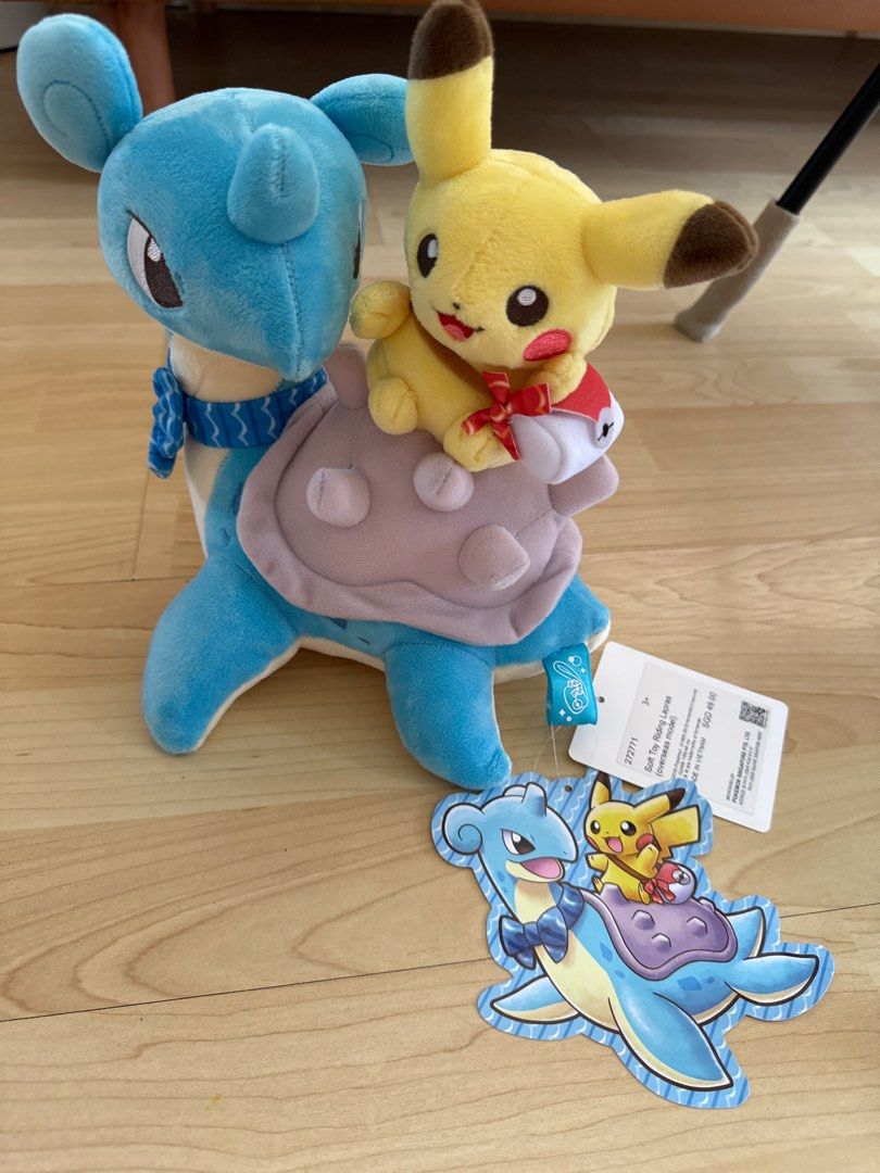Pikachu Riding with Lapras Pokemon Centre Original Soft Toy (RP: $49 ...