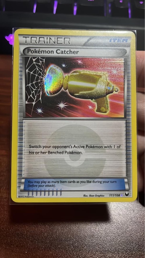Pokemon catcher secret rare card black white dark explorers, Hobbies ...