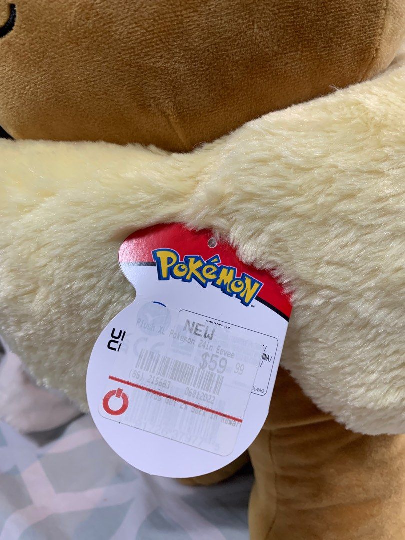 Pokemon Eevee Giant Plush toy 24-inch - Adorable, Ultra-Soft, Life Size ...