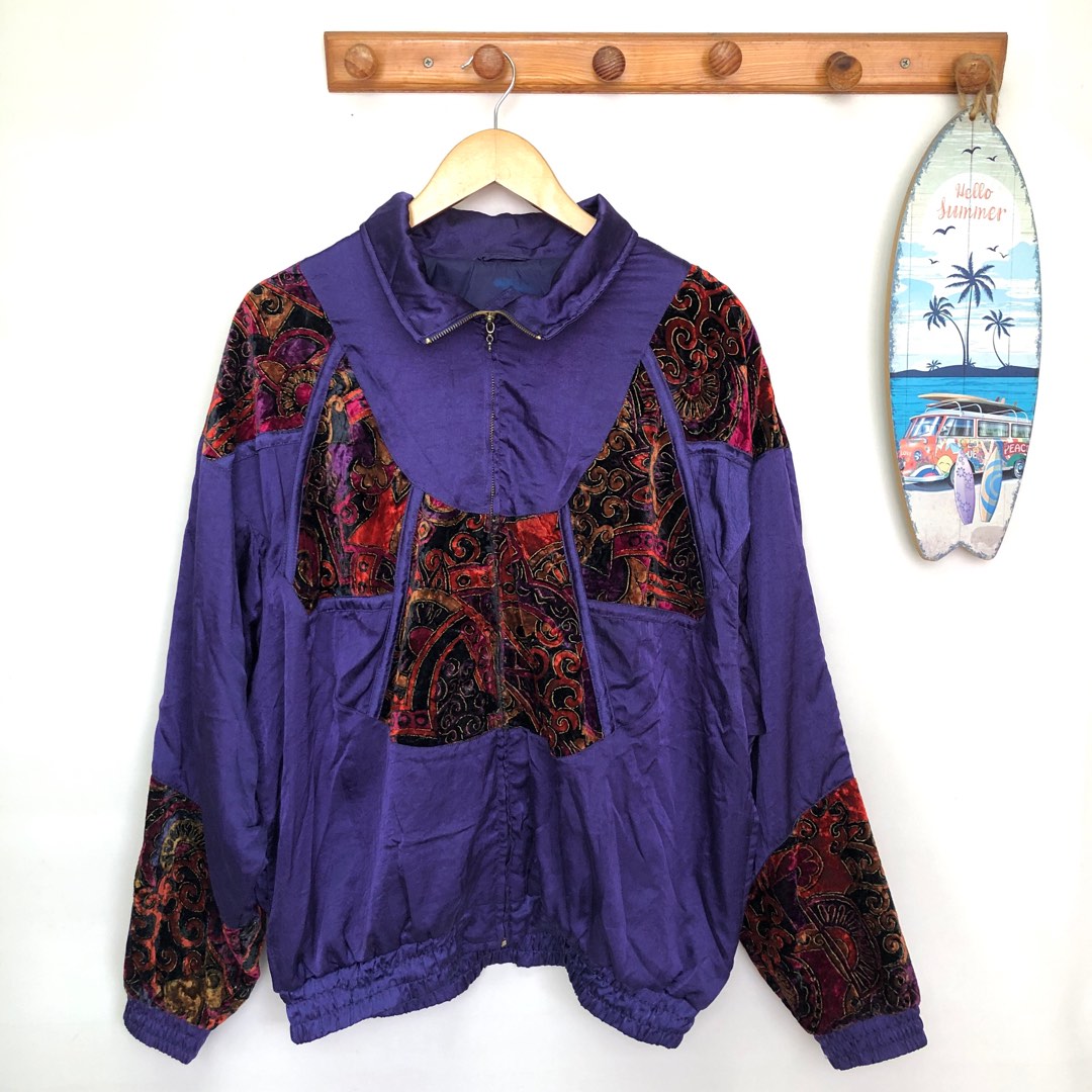 Printed jacket/ vintage style/ oversized size / retro/ unique style ...