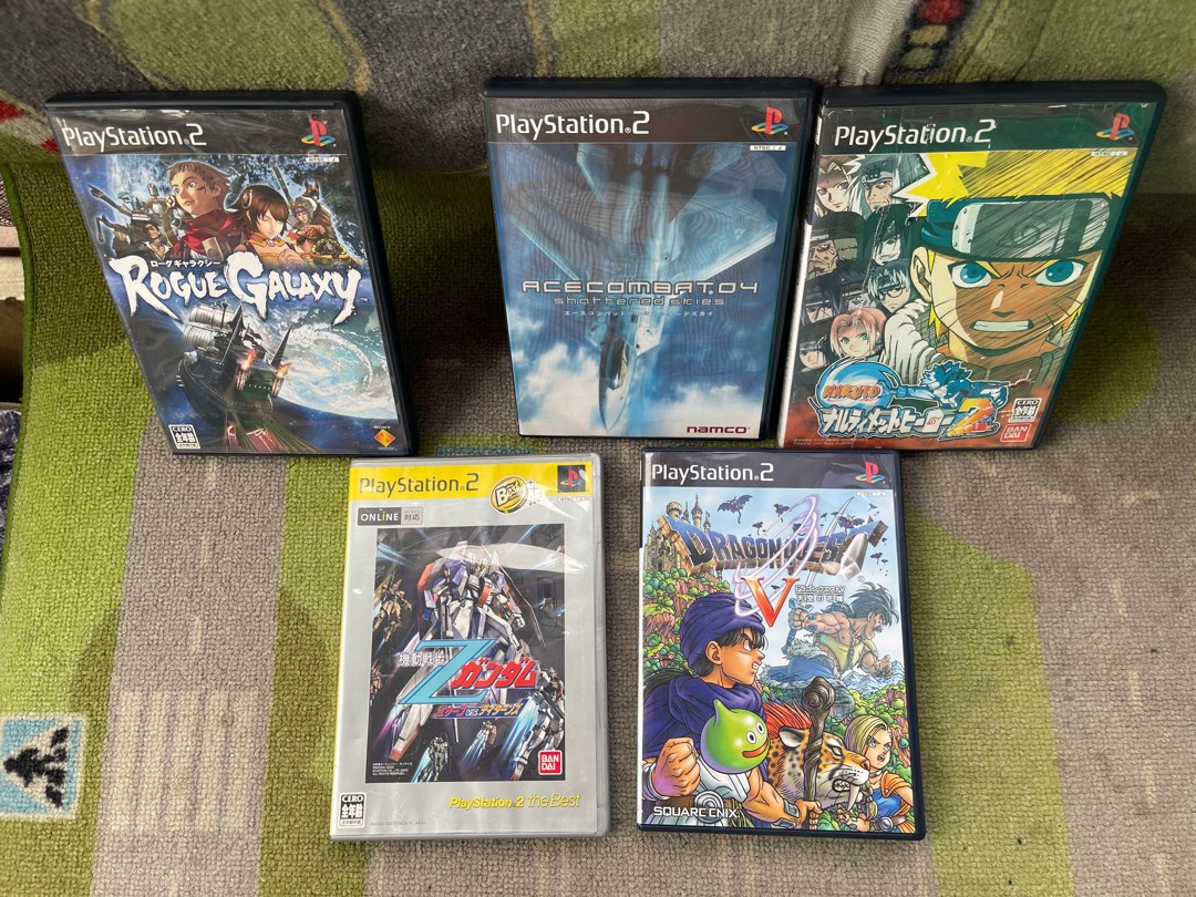 PS2 game discs all original good as bnew NTSCJ dragon quest naruto ...