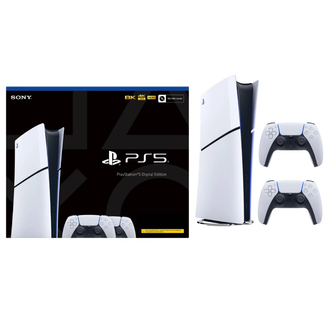 PS5 Slim Digital Version Bundle with Two Dualsense Controller (3321023 ...