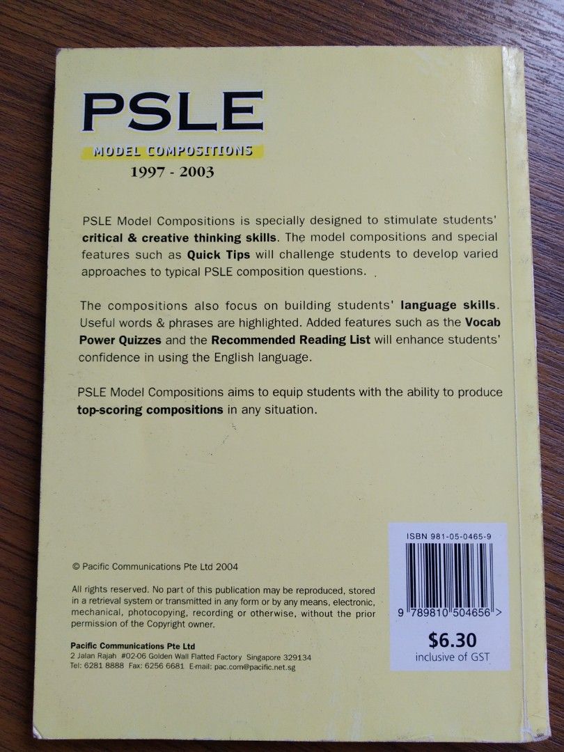 PSLE English Model Composition, Hobbies & Toys, Books & Magazines ...
