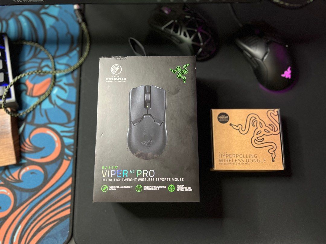 Razer Viper V2 Pro w/ Razer 4k Hyperpolling Dongle, Computers & Tech ...