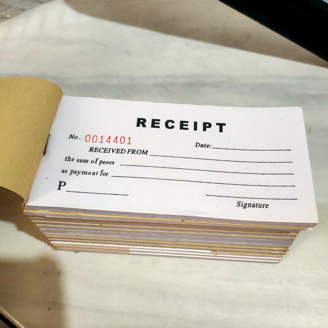 Receipt/ resibo with carbon 4, Everything Else, Others on Carousell