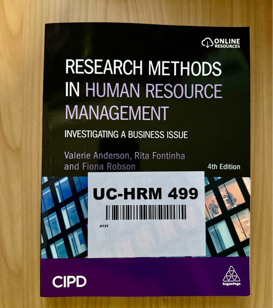 Research Methods In Human Resource Management - Investigating A Business Issue, Hobbies & Toys ...