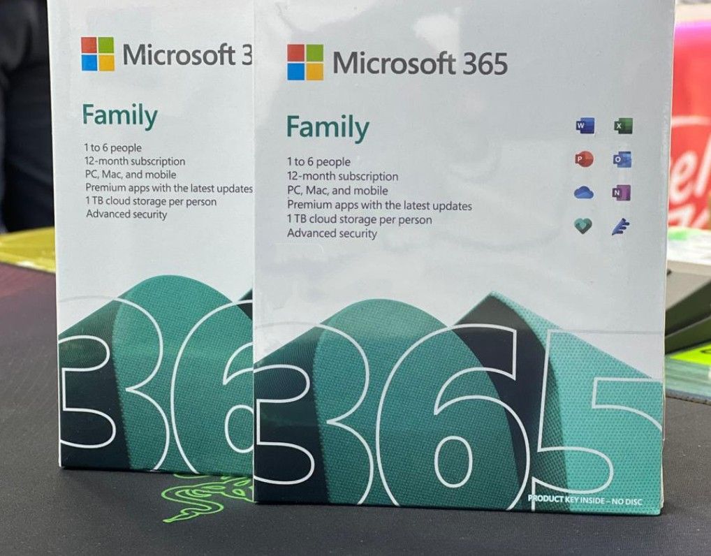 Retail Box Microsoft 365 family - Microsoft Office 365 One Year ...