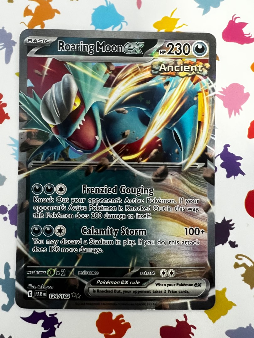 Roaring Moon Ex Double Rare SV04 English #124, Hobbies & Toys, Toys ...