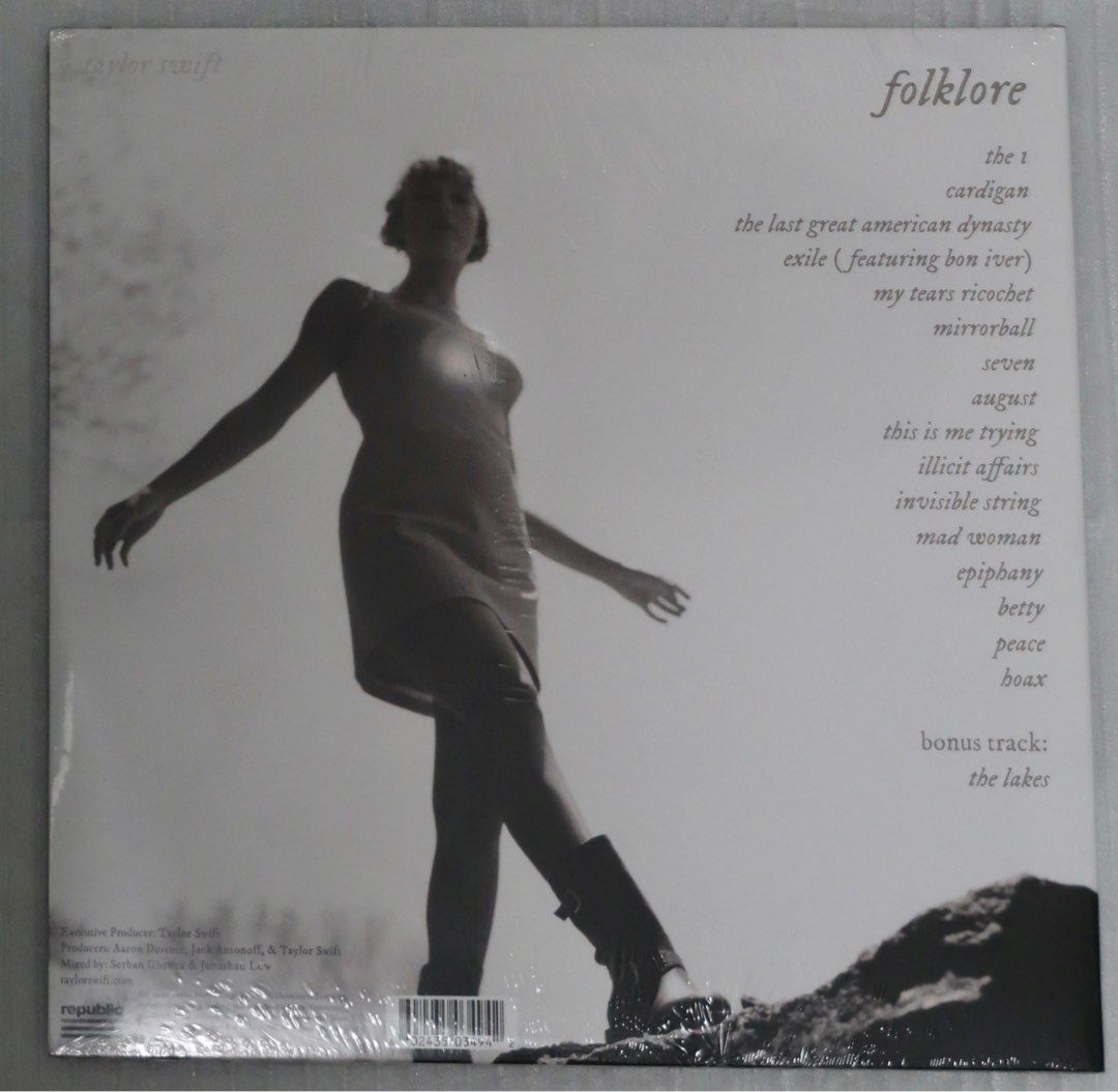 Running Like Water - Taylor Swift Folklore Vinyl, Hobbies & Toys, Music ...