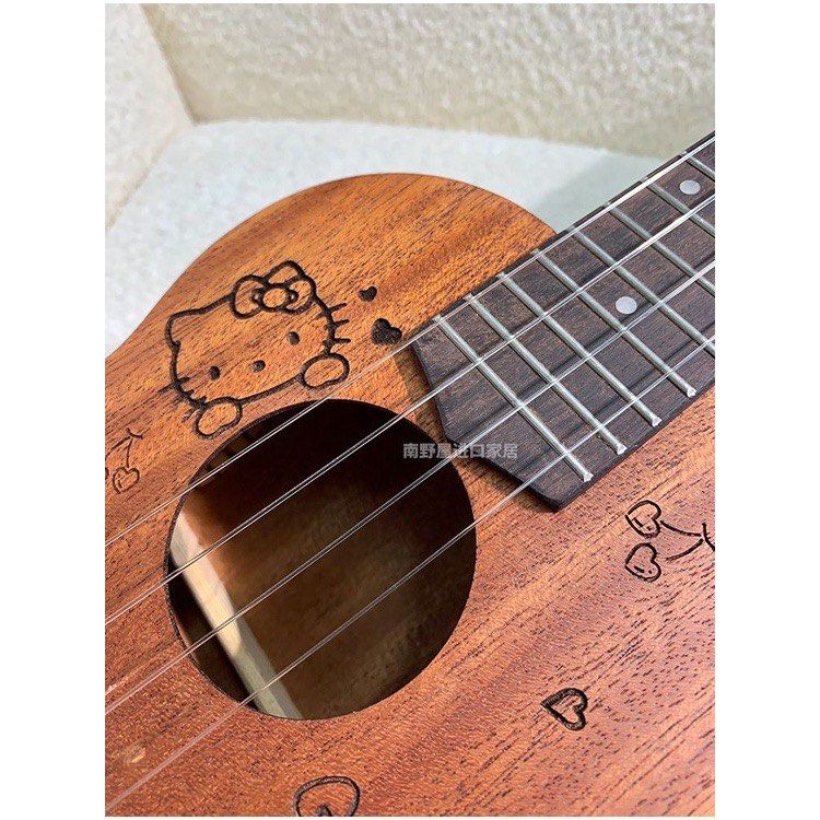 Sanrio Hello Kitty engraved design Ukelele, Hobbies & Toys, Music ...