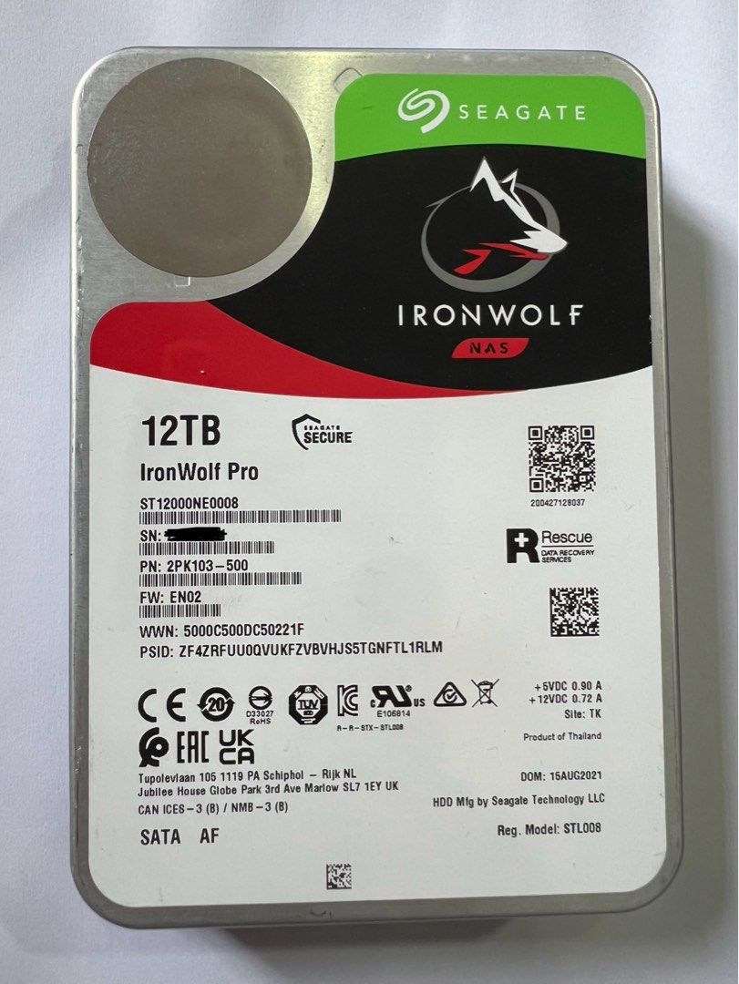 Seagate Ironwolf NAS 12TB hard disk, Computers & Tech, Parts ...