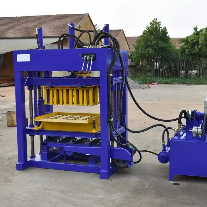 Semi automatic paved brick machine diesel engine hollow block maker ...