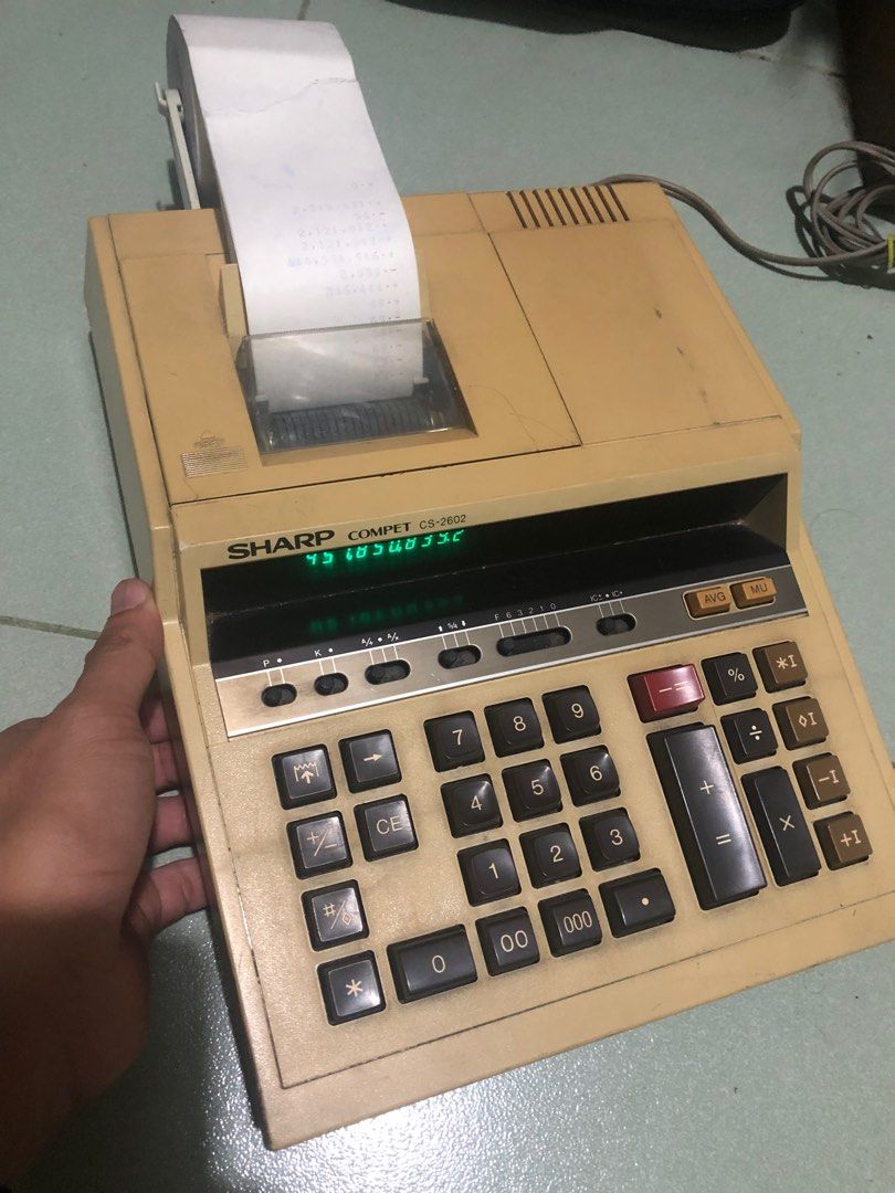 Sharp Compet vintage large electronic calculator, Hobbies & Toys ...