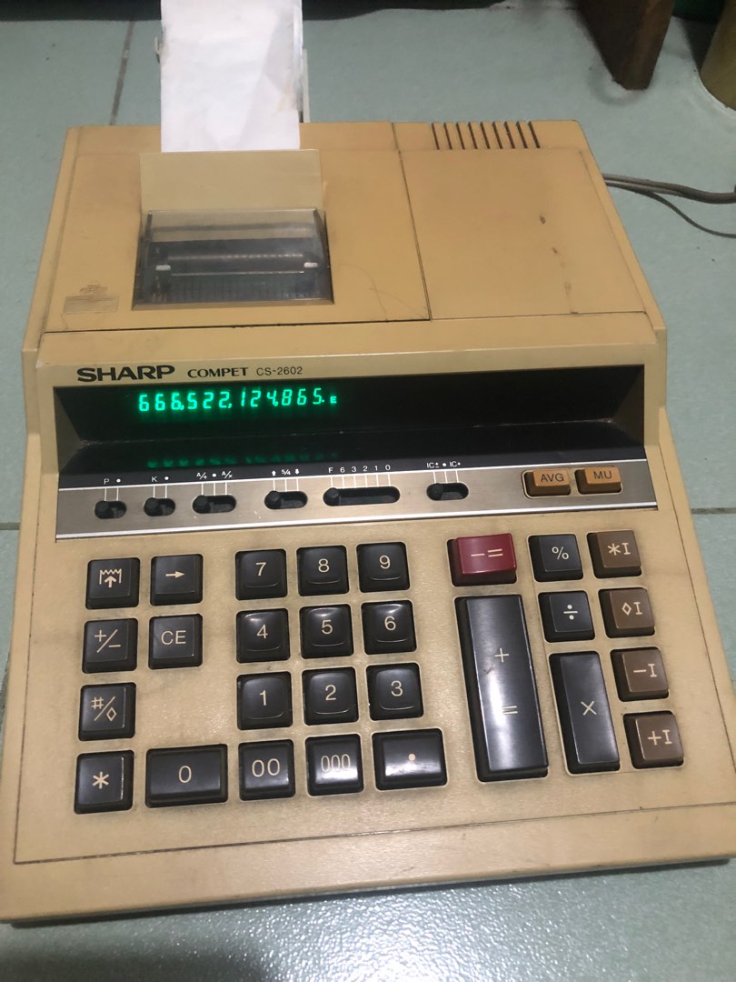 Sharp Compet vintage large electronic calculator, Hobbies & Toys, Memorabilia & Collectibles ...