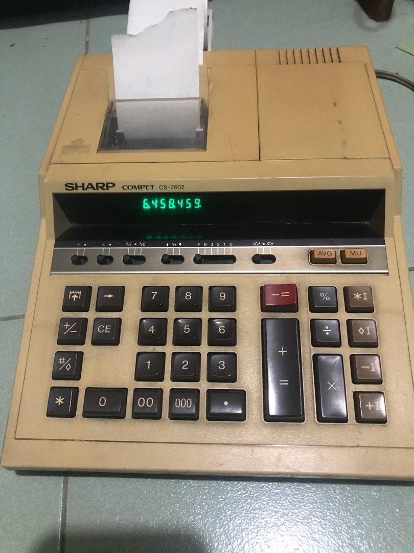 Sharp Compet vintage large electronic calculator, Hobbies & Toys, Memorabilia & Collectibles ...