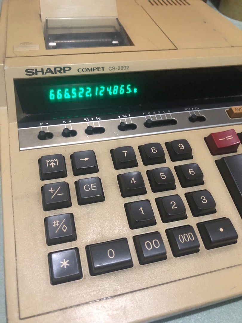 Sharp Compet vintage large electronic calculator, Hobbies & Toys ...