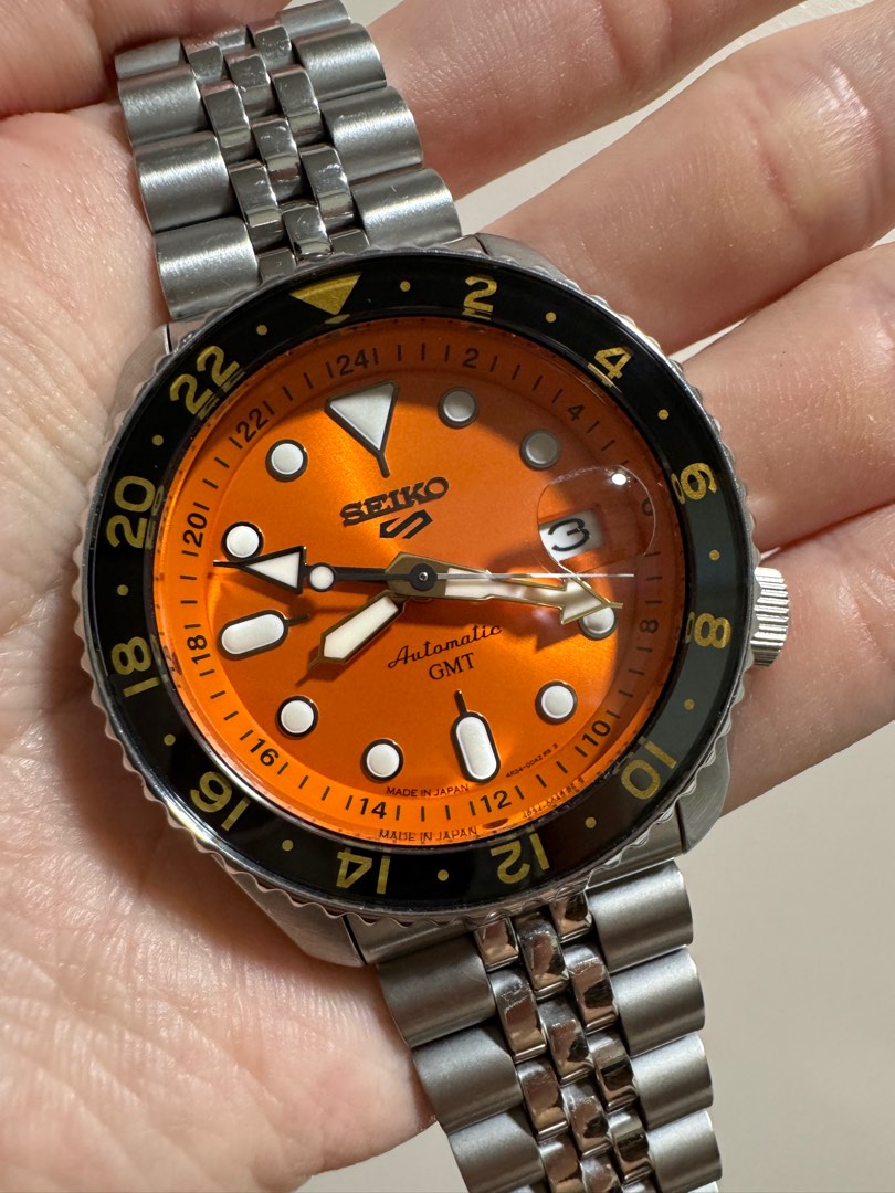 SSK005 - Orange Seiko 5 Sports SKX GMT, Luxury, Watches on Carousell