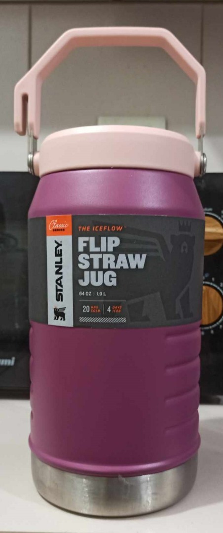 Stanley 64 oz The Iceflow Flip Straw Jug - Raspberry, Food & Drinks ...