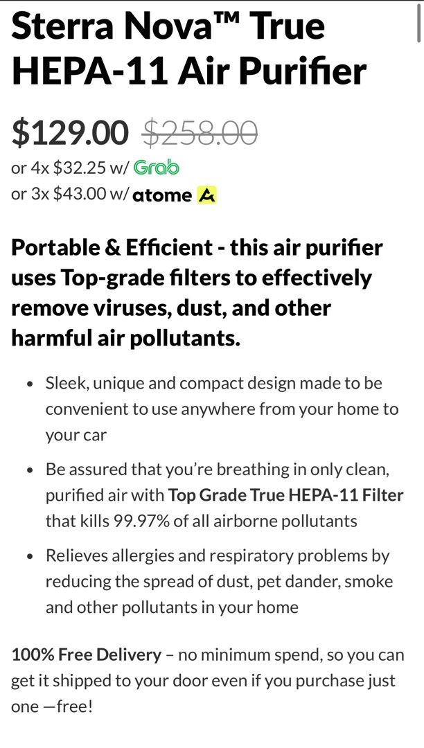 Sterra Nova Purifier, TV & Home Appliances, Air Purifiers & Dehumidifiers on Carousell