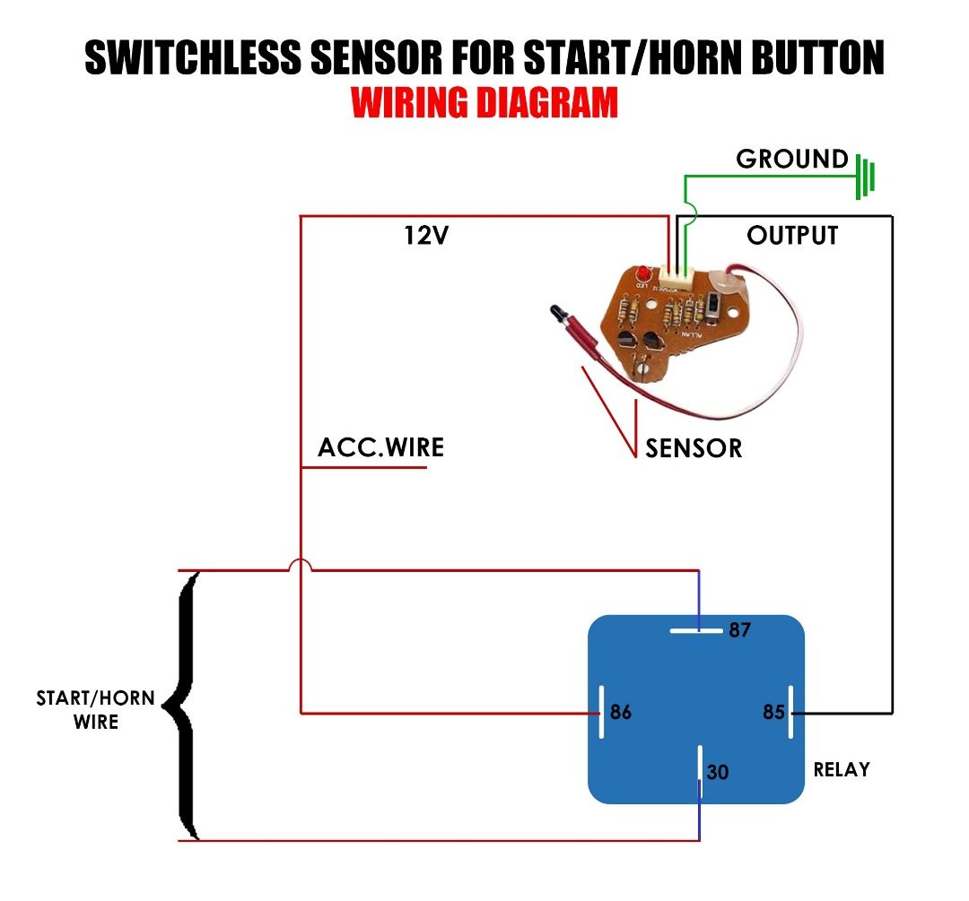 SWITCHLESS SENSOR FOR MOTORCYCLE START BUTTON and/or HORN BUTTON, TV ...