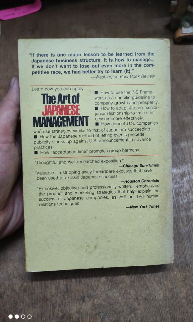 The Art of Japanese Management by Richard Tanner Pascale and Anthony G. Athos, Hobbies & Toys ...